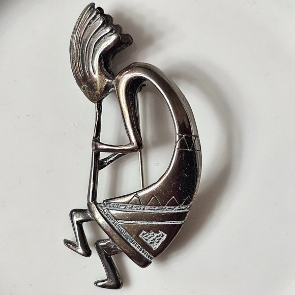 Signed | Jewelry | Vintage Large Sterling Silver Brooch Pin Native ...